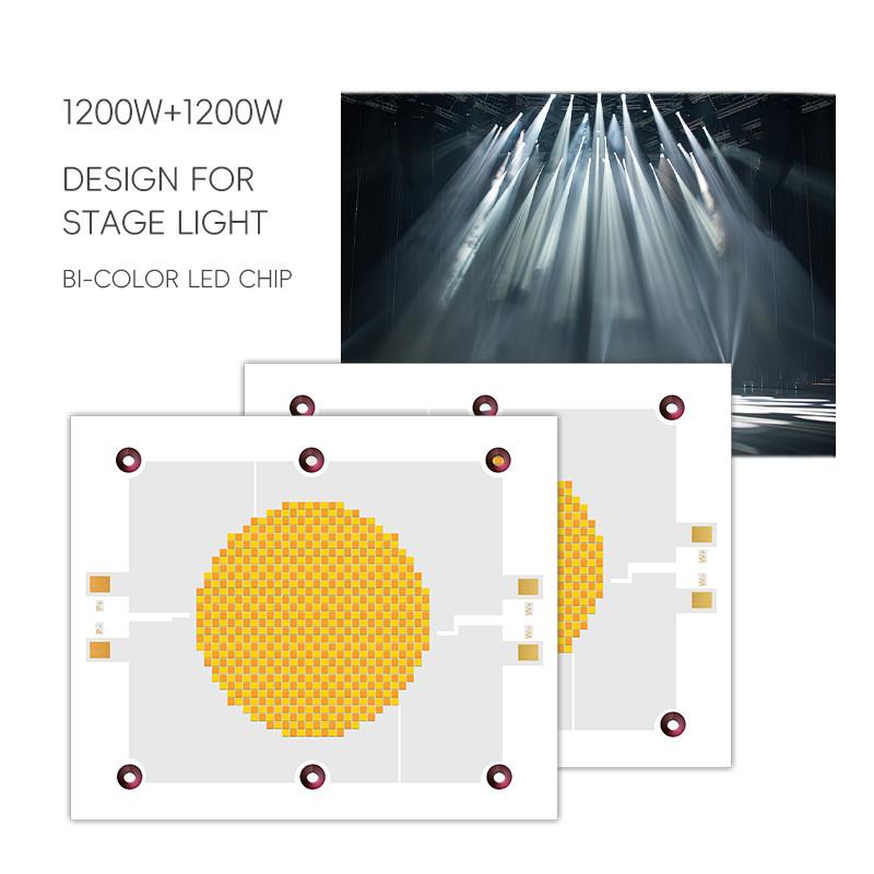 High Power Bi Color Cob Led Chip 1200W 120100 Photography Light Flip Chip